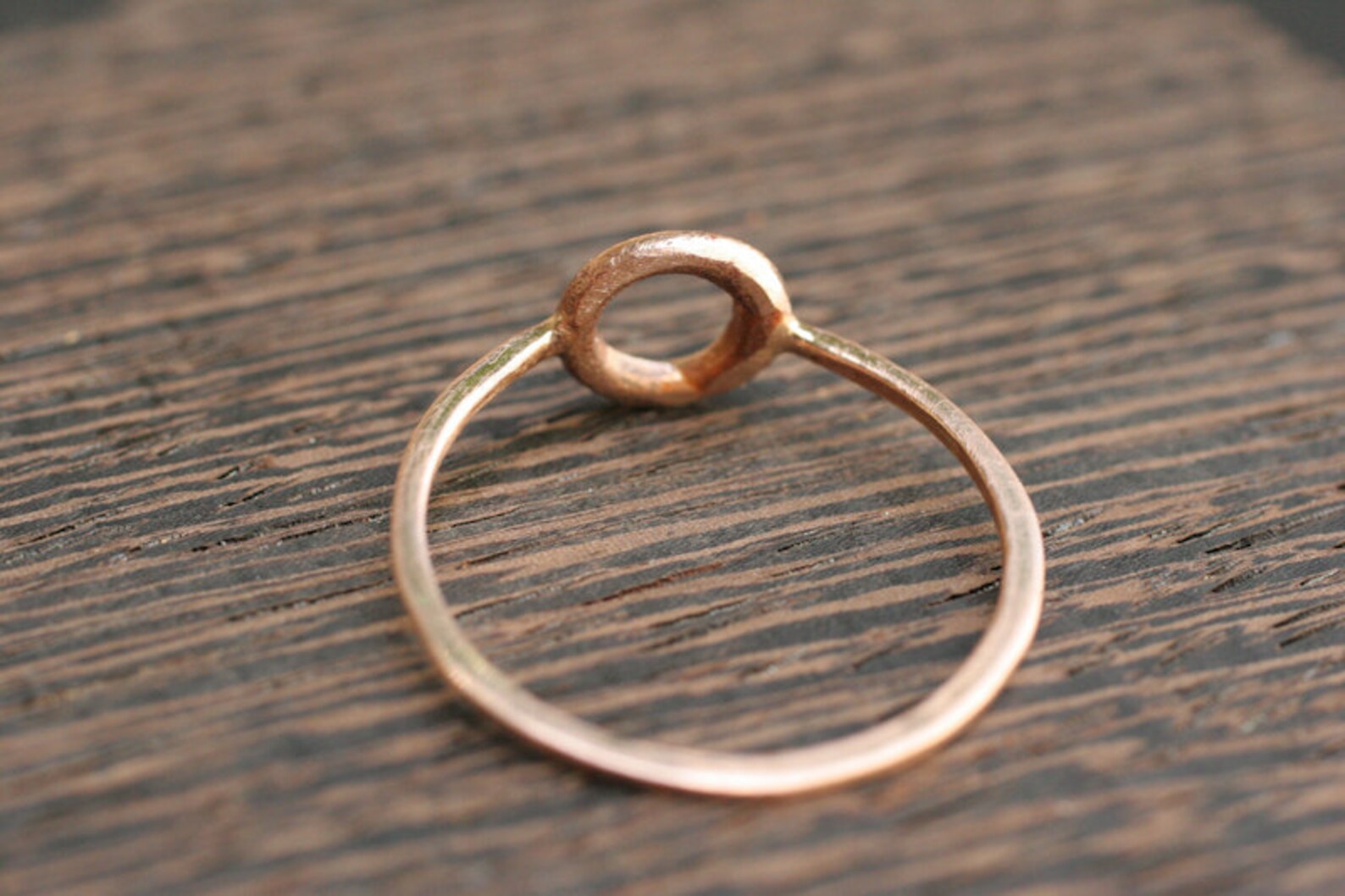 Rose Gold Circle Ring - Etsy