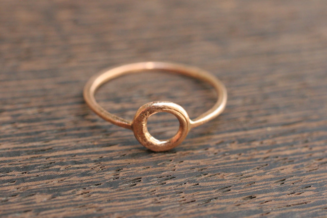 Rose Gold Circle Ring - Etsy
