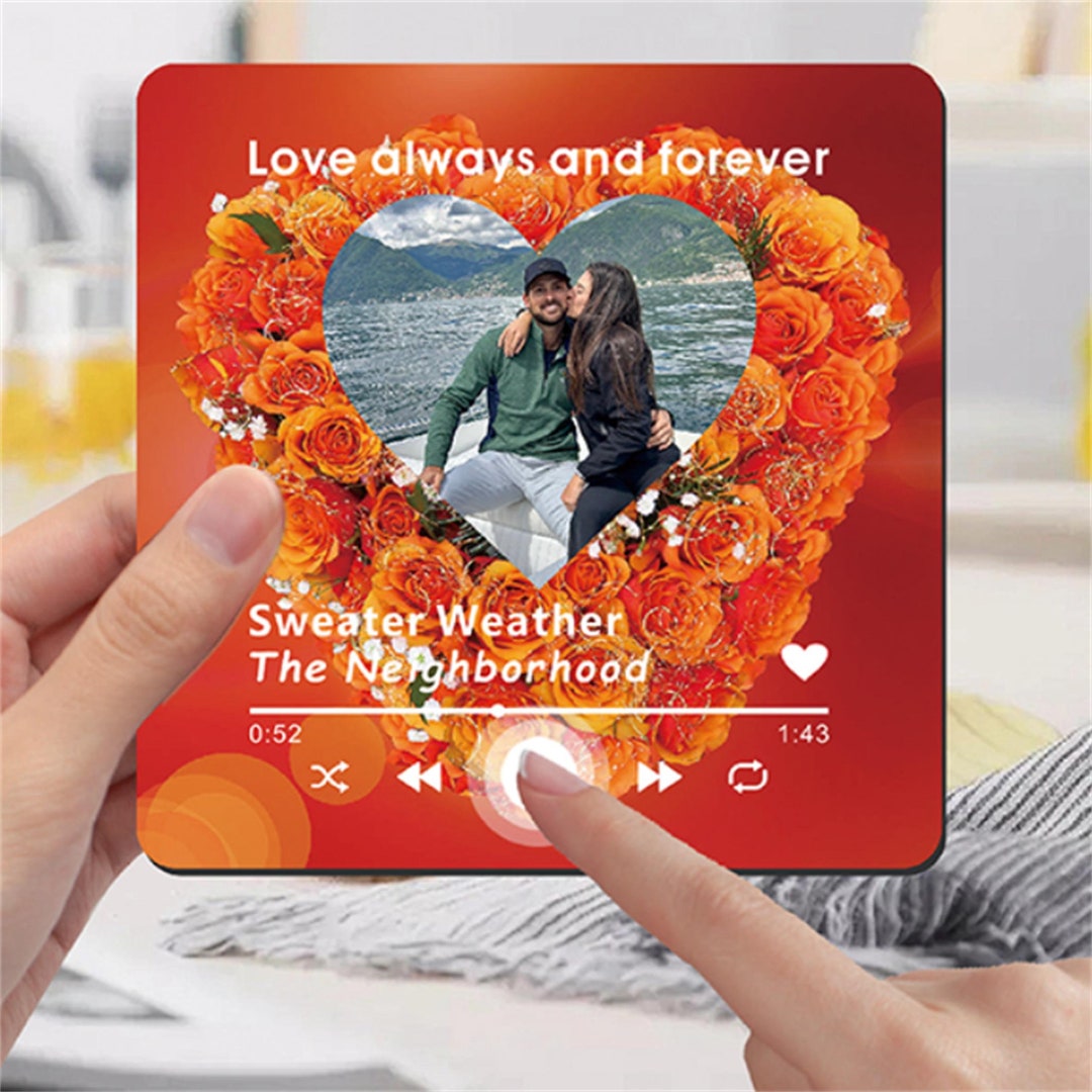 Custom Photo Music Fridge Magnet-personalized Photo & Music ...