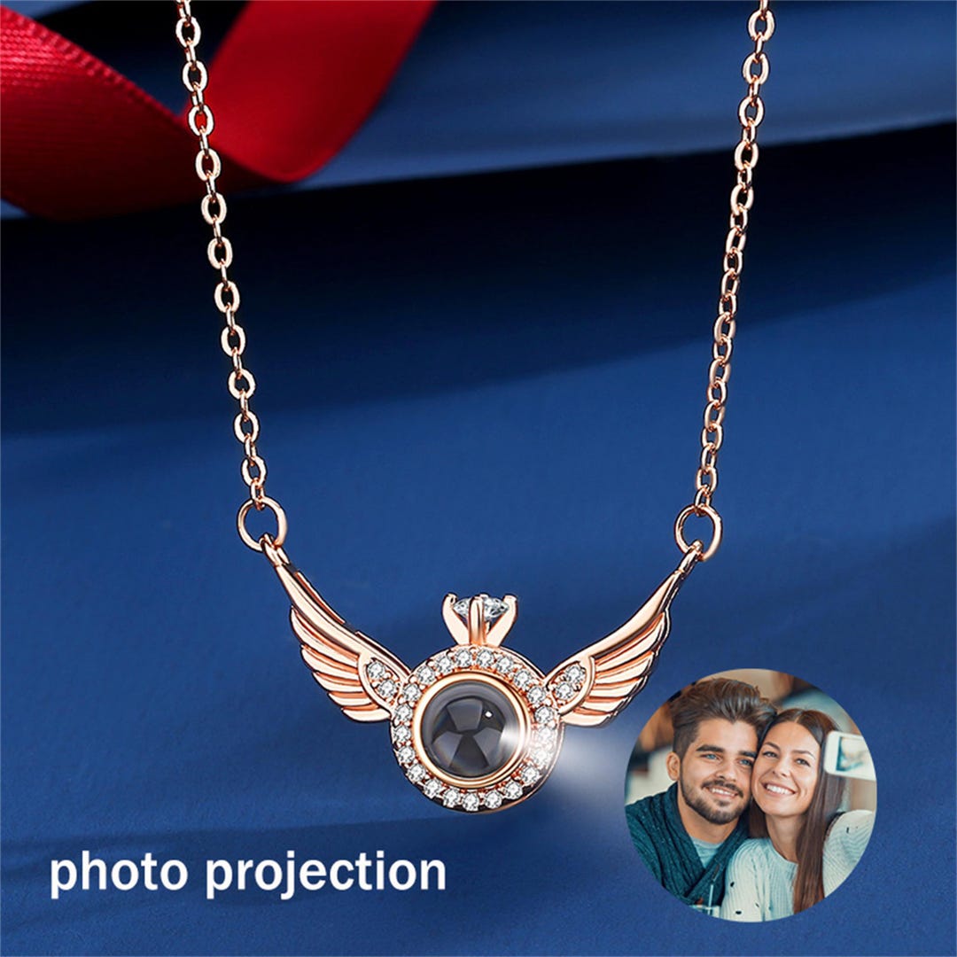Angel Projection Photo Necklace, Projection Jewellery for Women ...