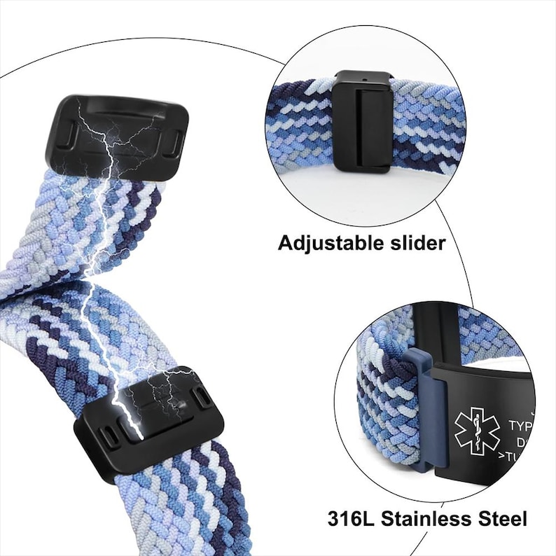 Custom Medical Alert Id Bracelet Hypoallergenic Stainless Steel