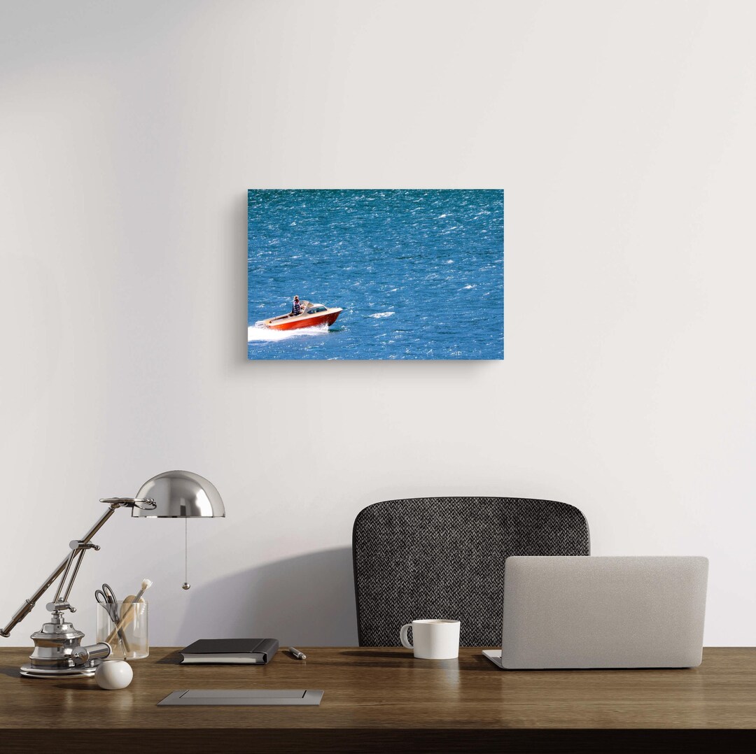Boat on the Sea Photography Print on Canvas 18 X 12 Inch - Etsy