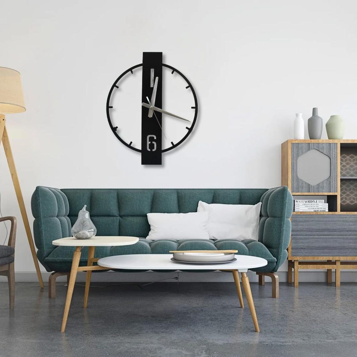 Wall Clock, Black Wall Clock, Modern Wall Clock, Metal Wall Clock, Unique Wall Clock, Home Decor ...