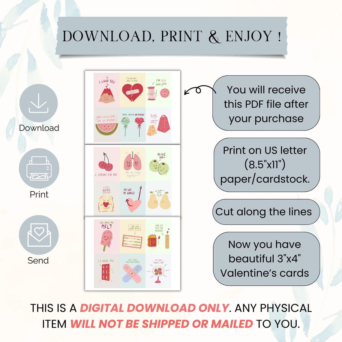 Funny Pun Cards: Quirky Love Notes, Classroom Exchanges (PDF) - Etsy