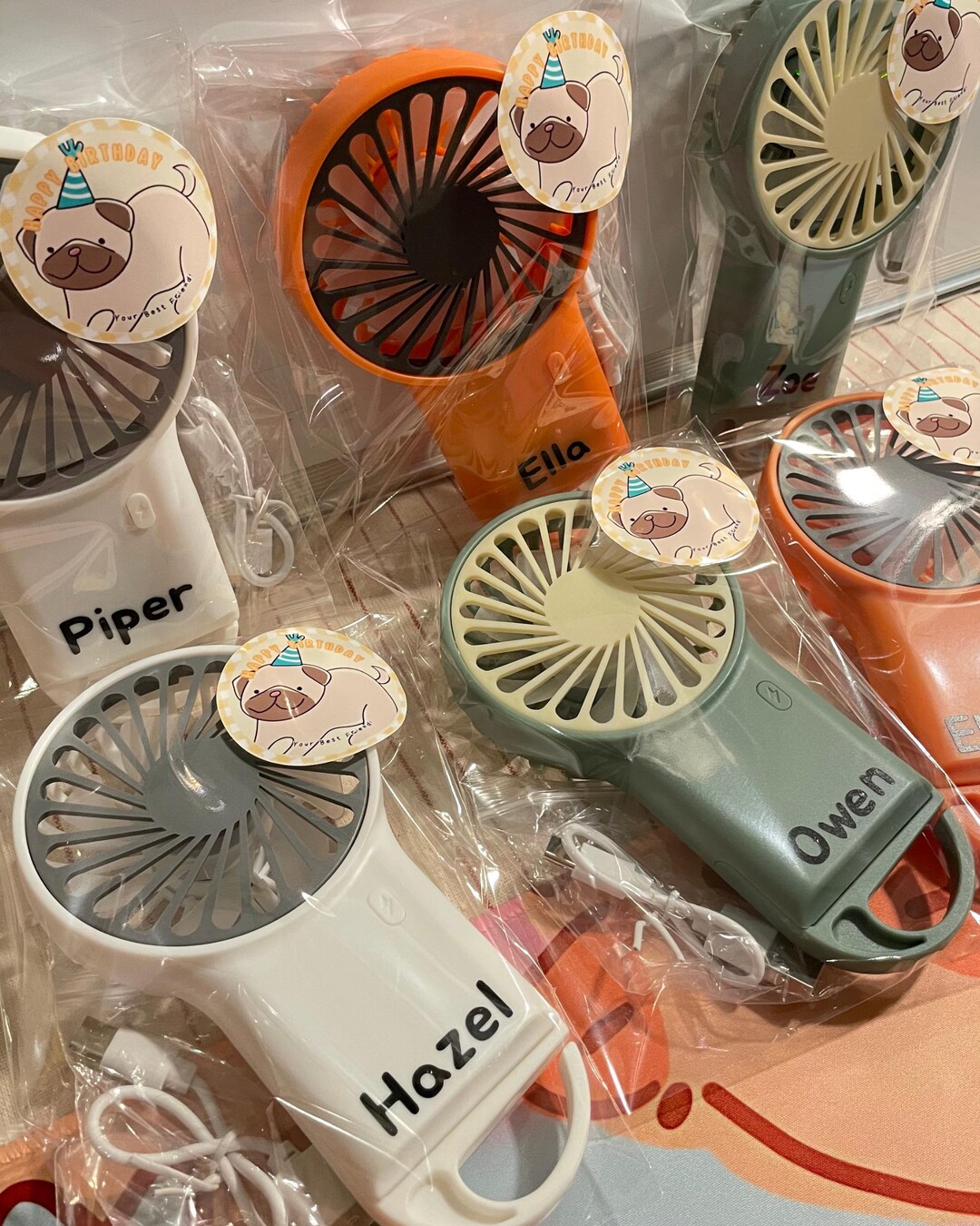 Personalized Handheld Fan for Kids Party Favors | Name Custom Mini Fan ...