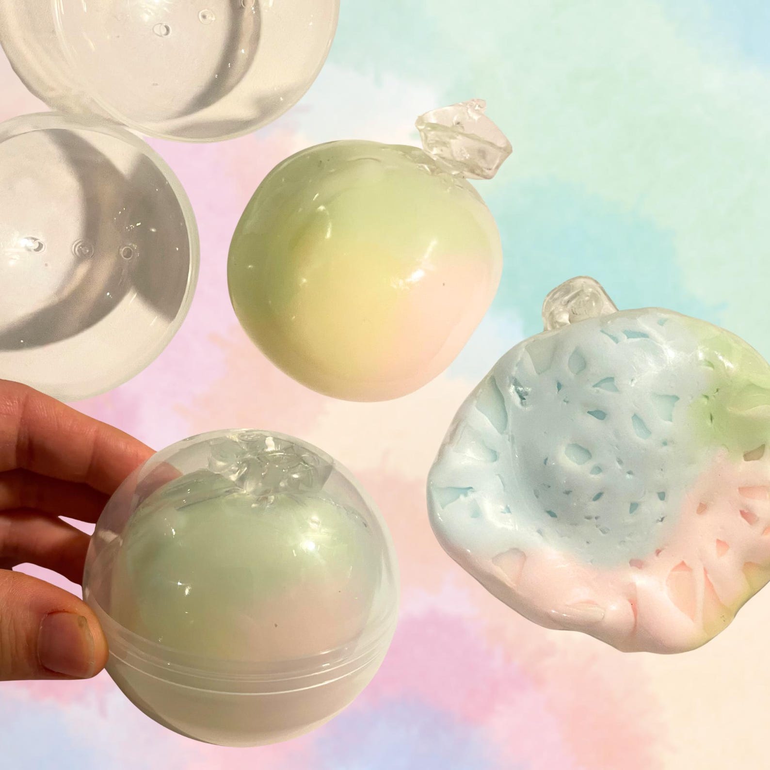 ASMR Wax Squishy Toy, Crack Squishy Stress Ball, Kawaii Pastel Sensory ...