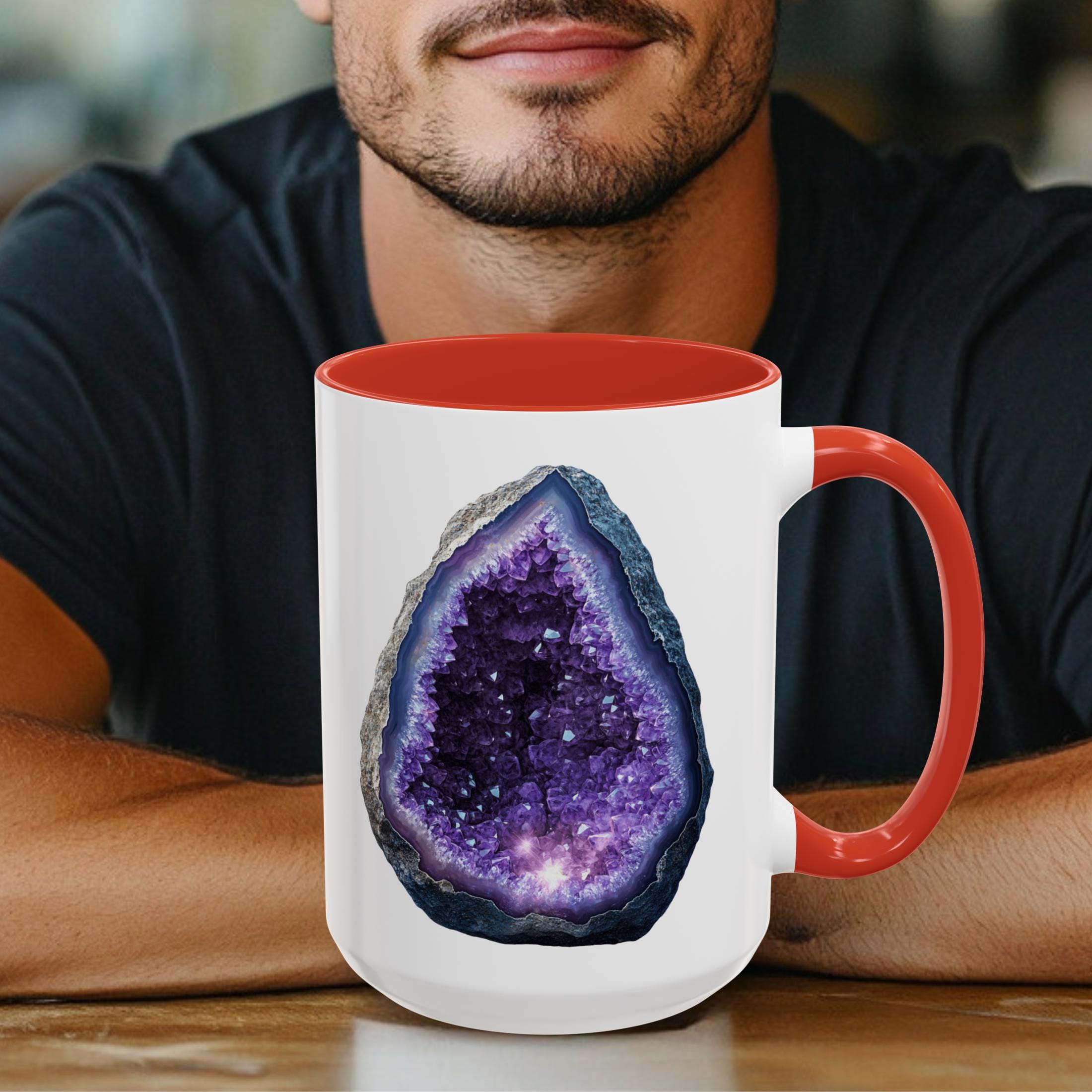 Custom Purple Amethyst Crystal Custom Coffee Mug Gift for Her Him ...