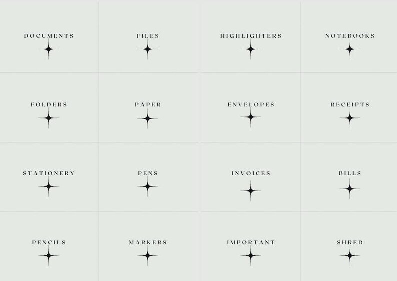 Home Office Labels Printable | Desk Organization Stickers for Workspace ...