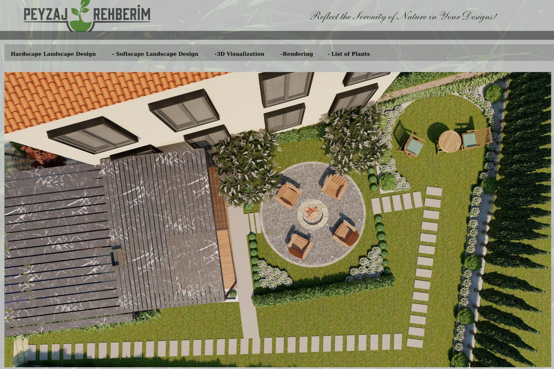 3D Landscape Design-backyard Design-plant-based Landscape-sustainable ...