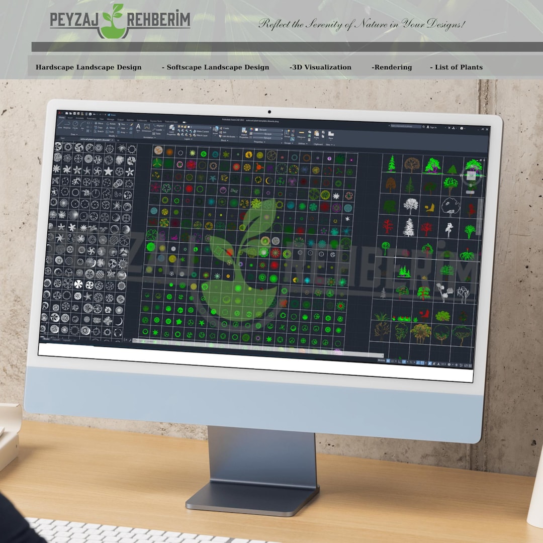 Autocad Template Set-landscape Templates-architectural Plants-interior ...