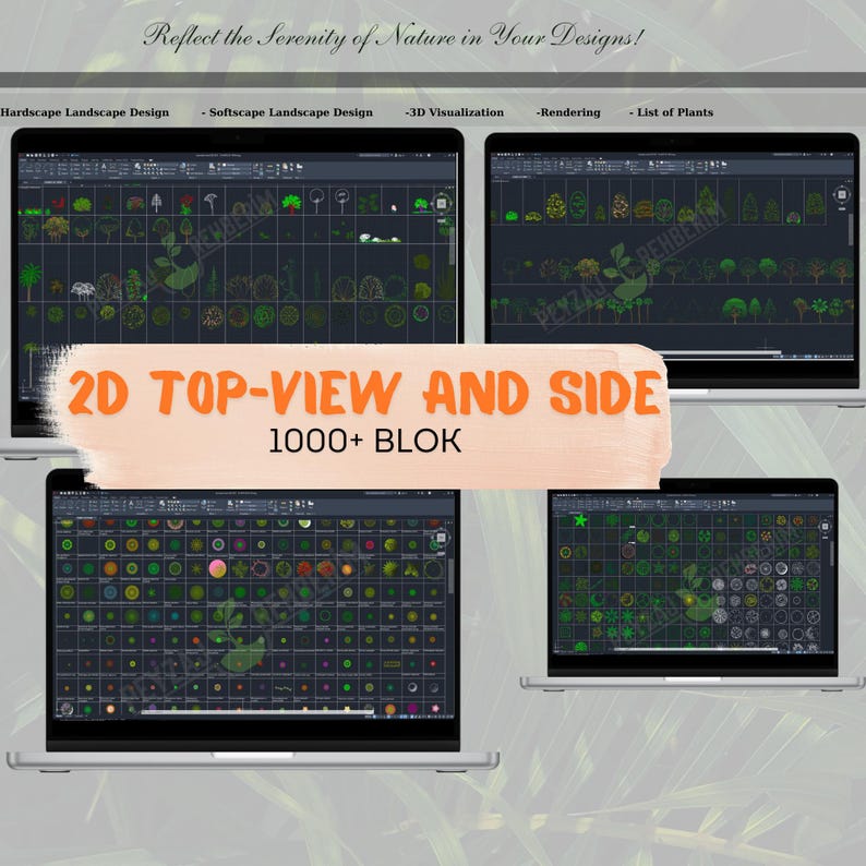 2dtree Blocks-landscape Design-cad Plant Blocks-autocad Symbols-garden ...