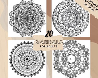50 Intricate Mandala Coloring Pages for Adults – Stress Relief ...