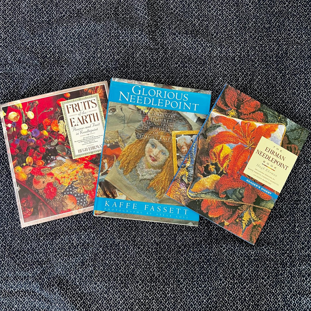 Vintage Needlepoint Books Hugh Ehrman Kaffe Fassett Needlepoint ...