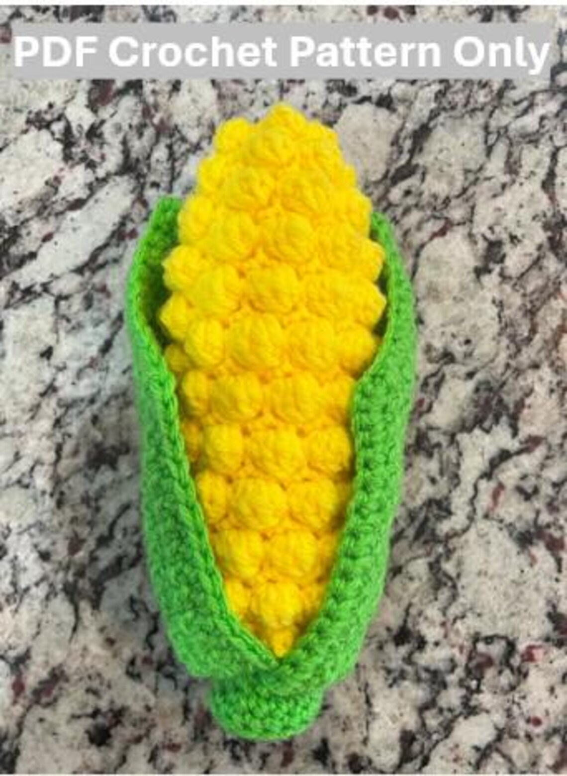 Crochet Corn Pattern – PDF Digital Download – Realistic Ear of Corn ...