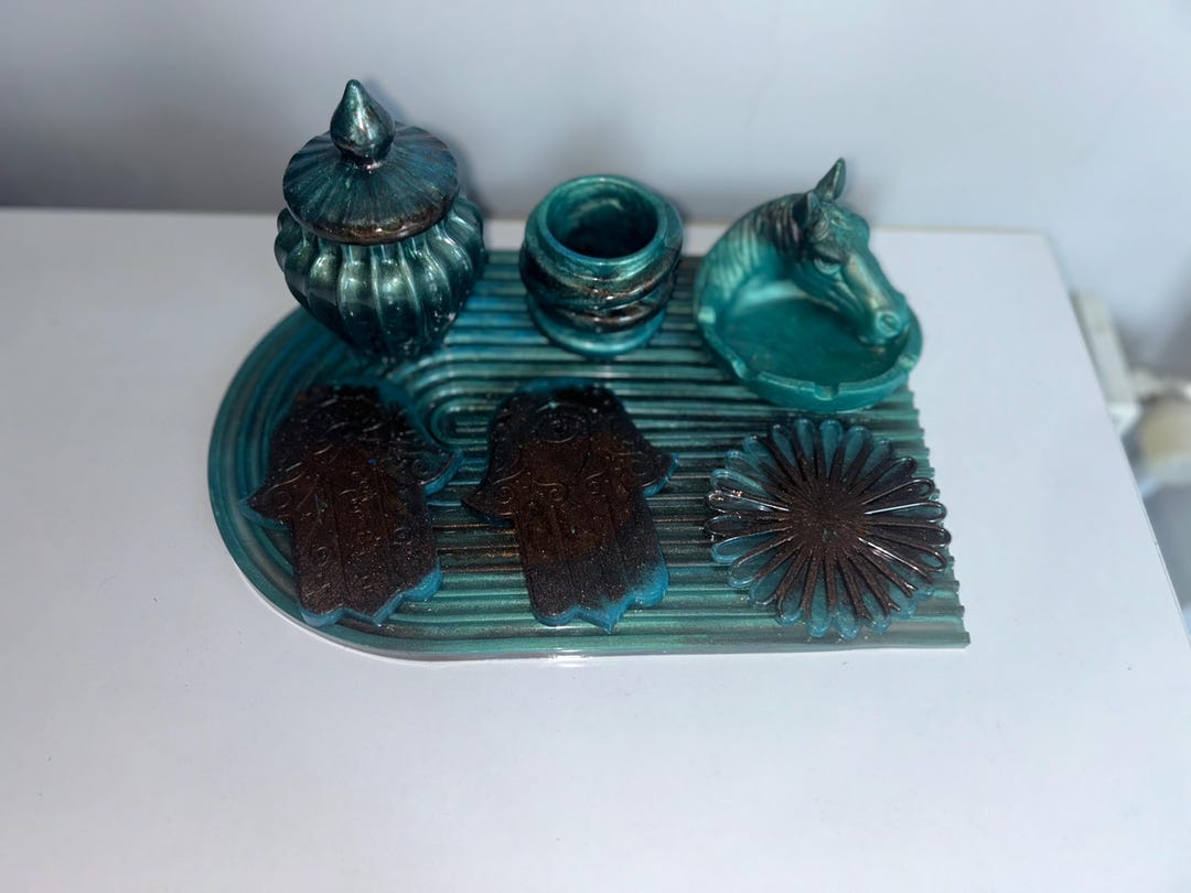 7 Epoxy Home Decor Set, Resin Home Decor Set, Incense Burner, Boxes ...