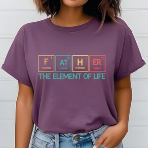 Father Element Iron on Transfer, Science Dad Ready to Press, Periodic ...