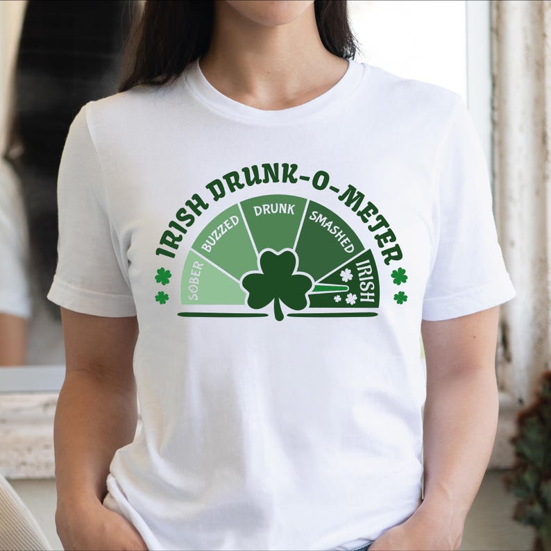 Irish Drunk-o-meter DTF Heat Transfer, St. Patrick's Day - Etsy
