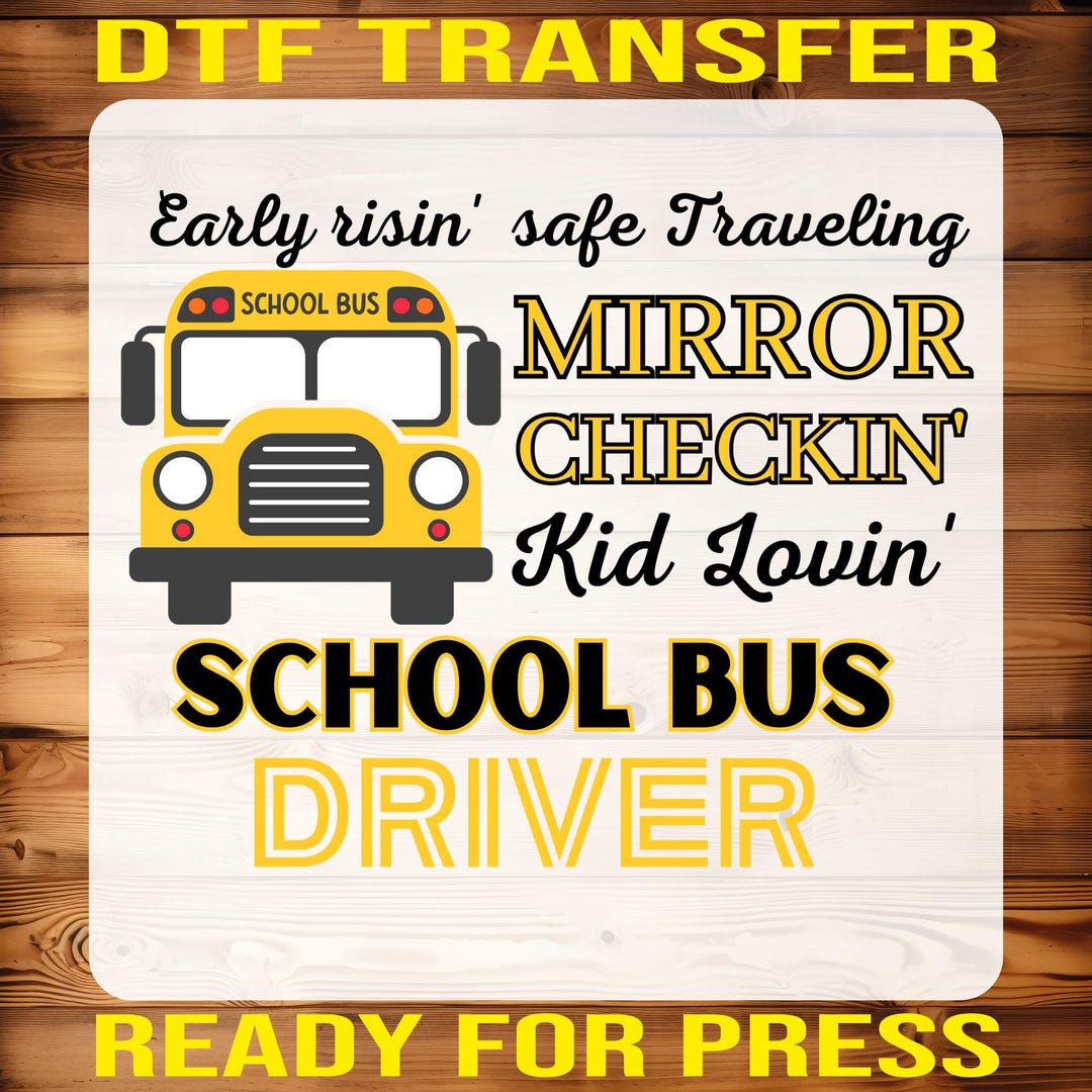 Early Risin' Safe Traveling Mirror Checkin Kid Lovin' School Bus Driver ...