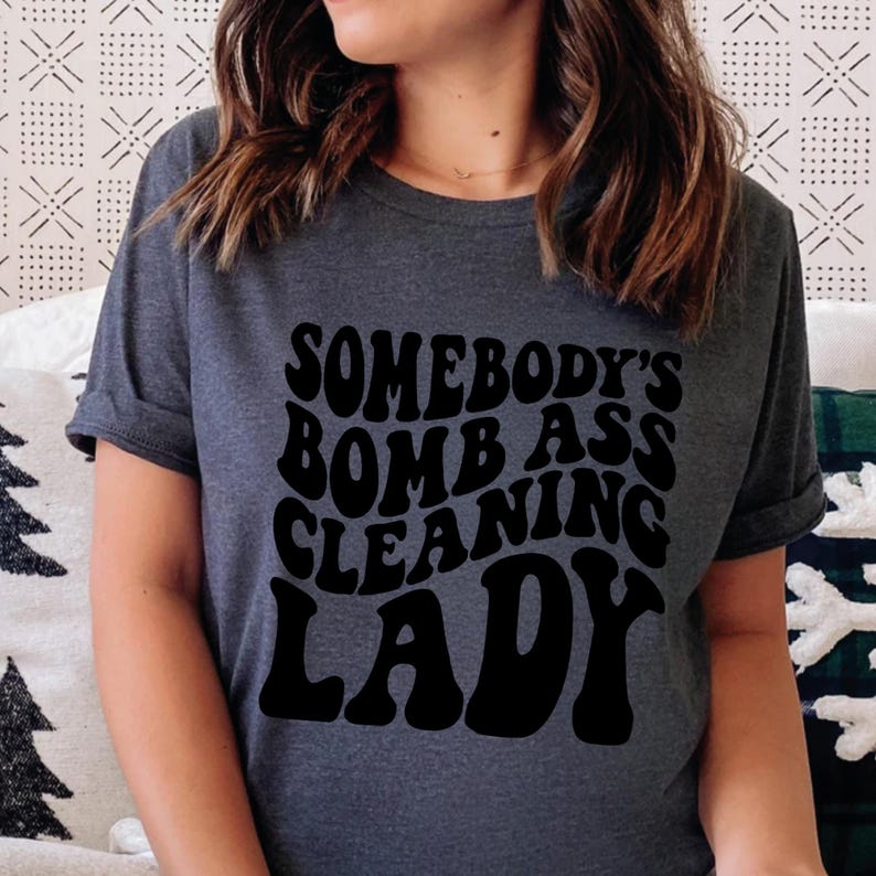 Bomb Ass Cleaning Lady DTF Iron-on Transfer, Retro Janitor Tee - Etsy