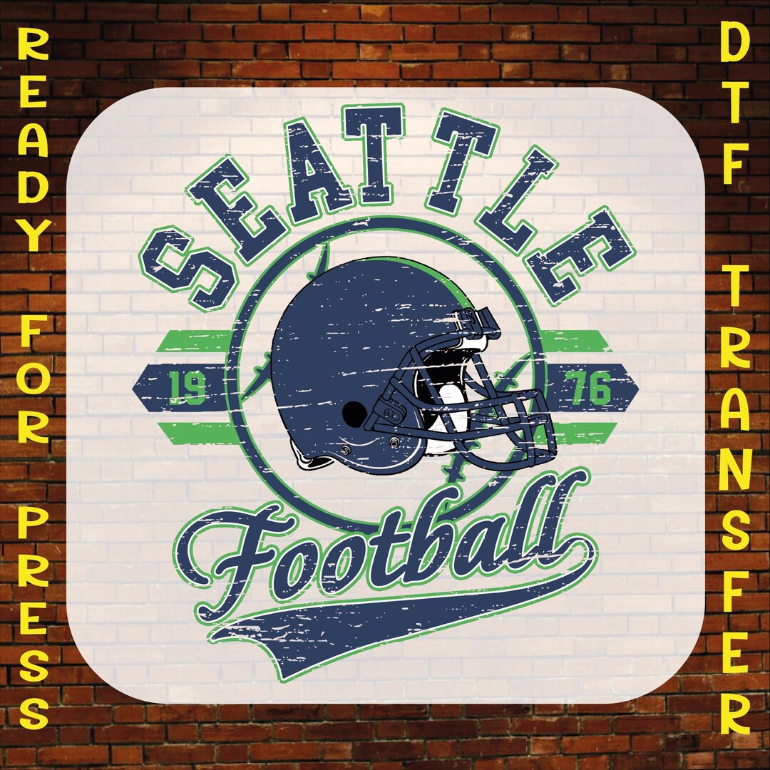 Retro Seattle Seahawks 1976 Ready to Press, Game Day Football Design ...