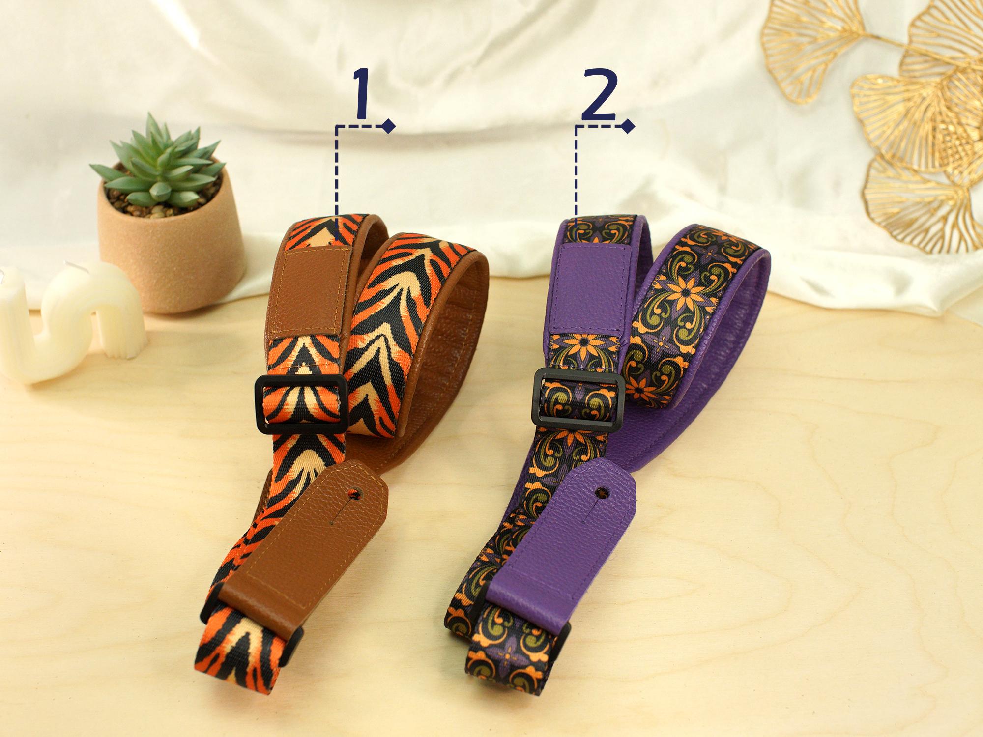 Adjustable Patterned Guitar Strap Personalized, Custom Guitar Strap ...