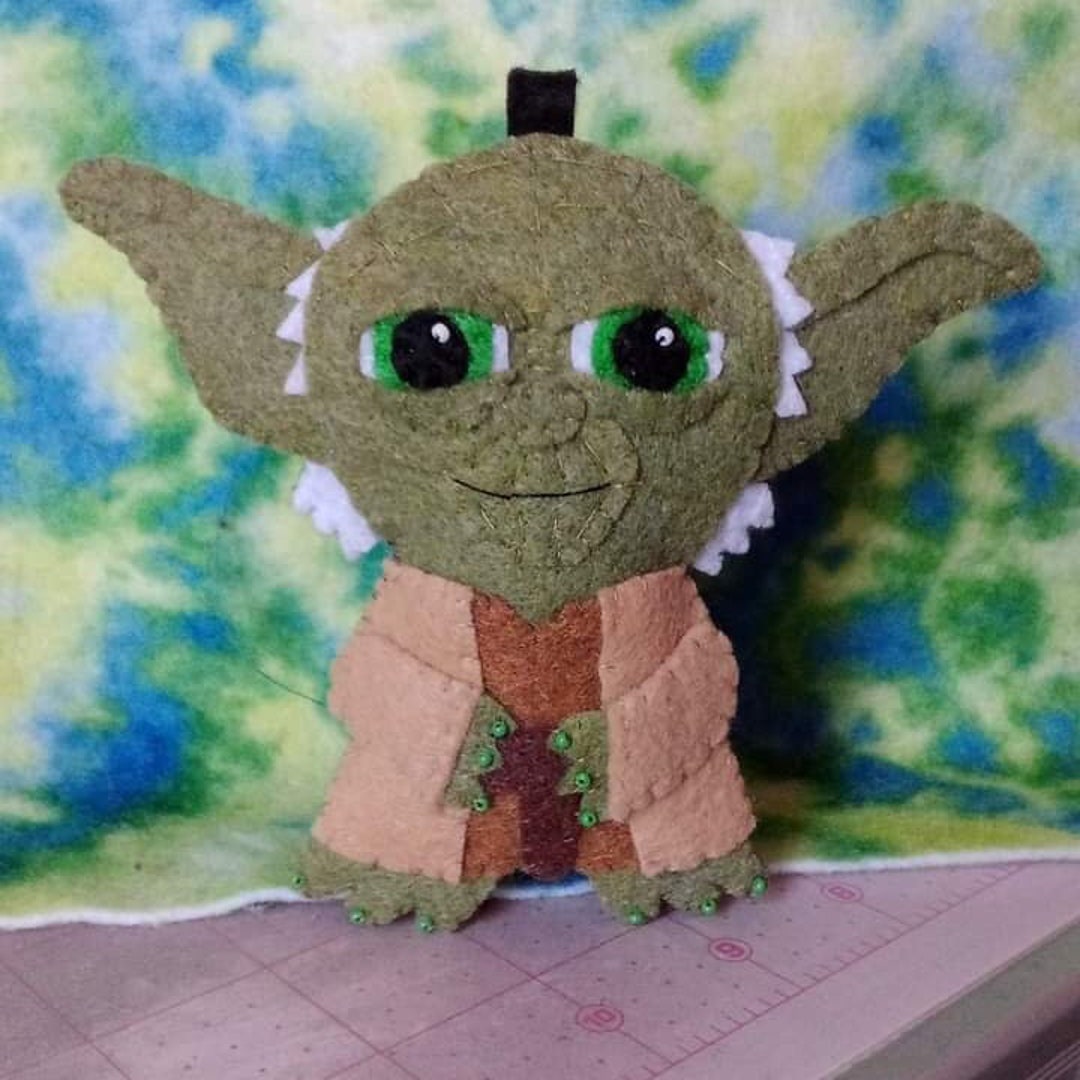 Yoda Inspired Made to Order - Handmade Felt Applique Ornaments - 100% ...