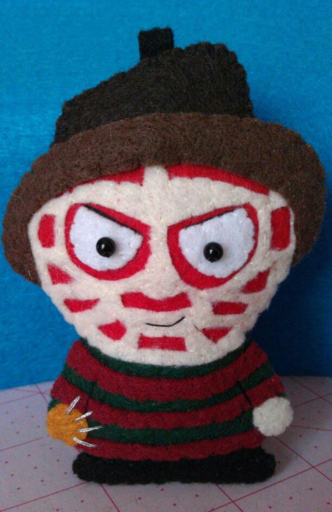 Freddy Nightmare Inspired Made to Order Handmade Felt Applique Ornament ...