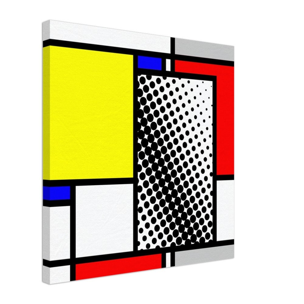 Abstract Geometric Art, Pop Art, Mondrian Style, Modernism, Canvas Art ...