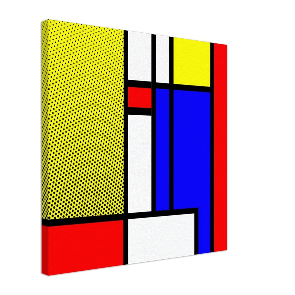Abstract Geometric Art, Pop Art, Mondrian Style, Modernism, Canvas Art ...
