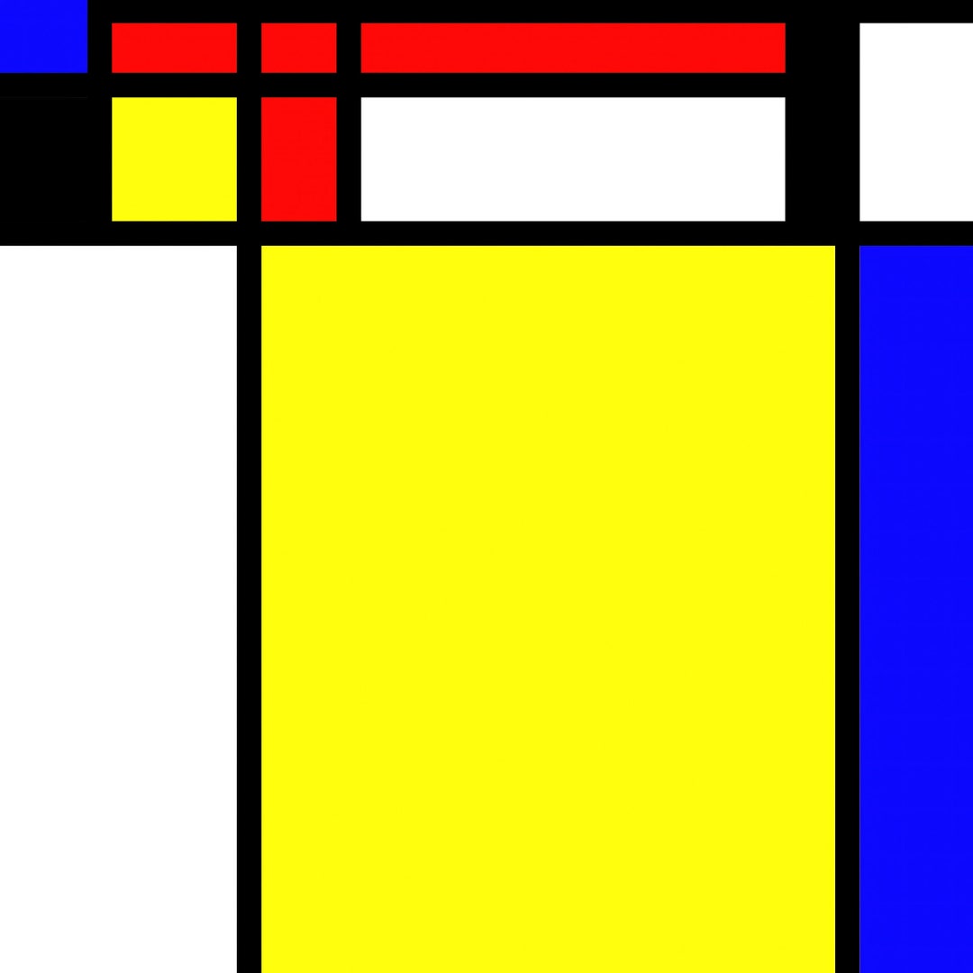 Abstract Geometric Art, Pop Art, Mondrian Style, Modernism, Canvas Art ...