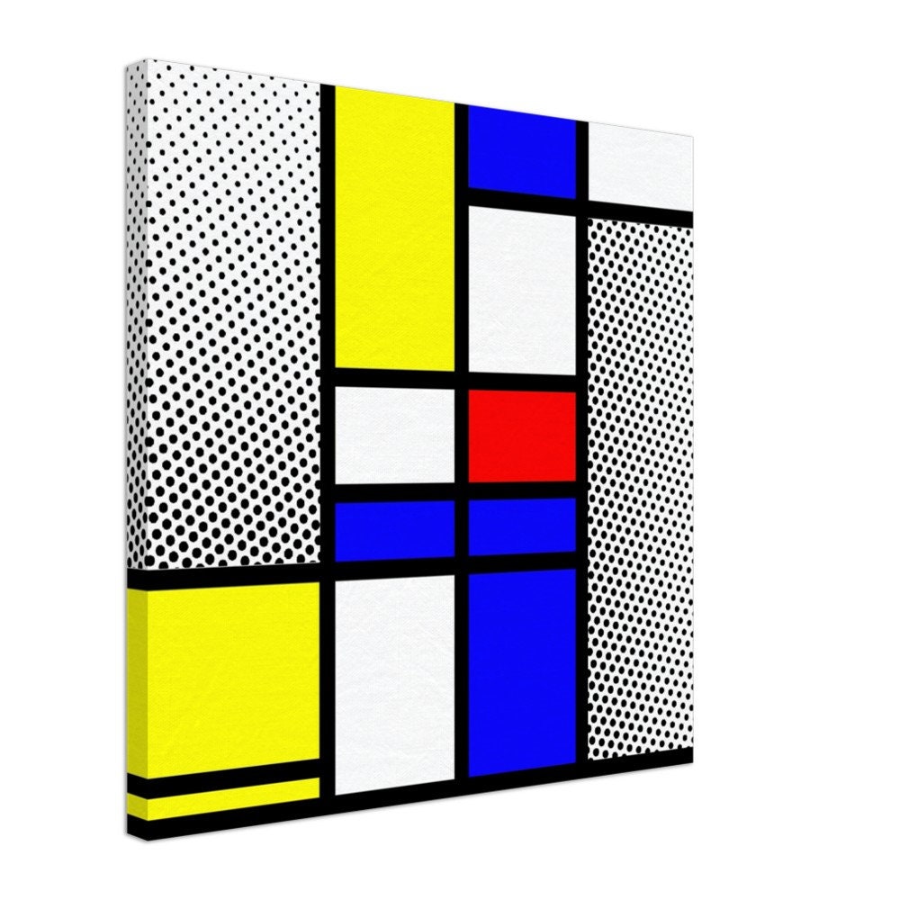 Abstract Geometric Art, Pop Art, Mondrian Style, Modernism, Canvas Art ...