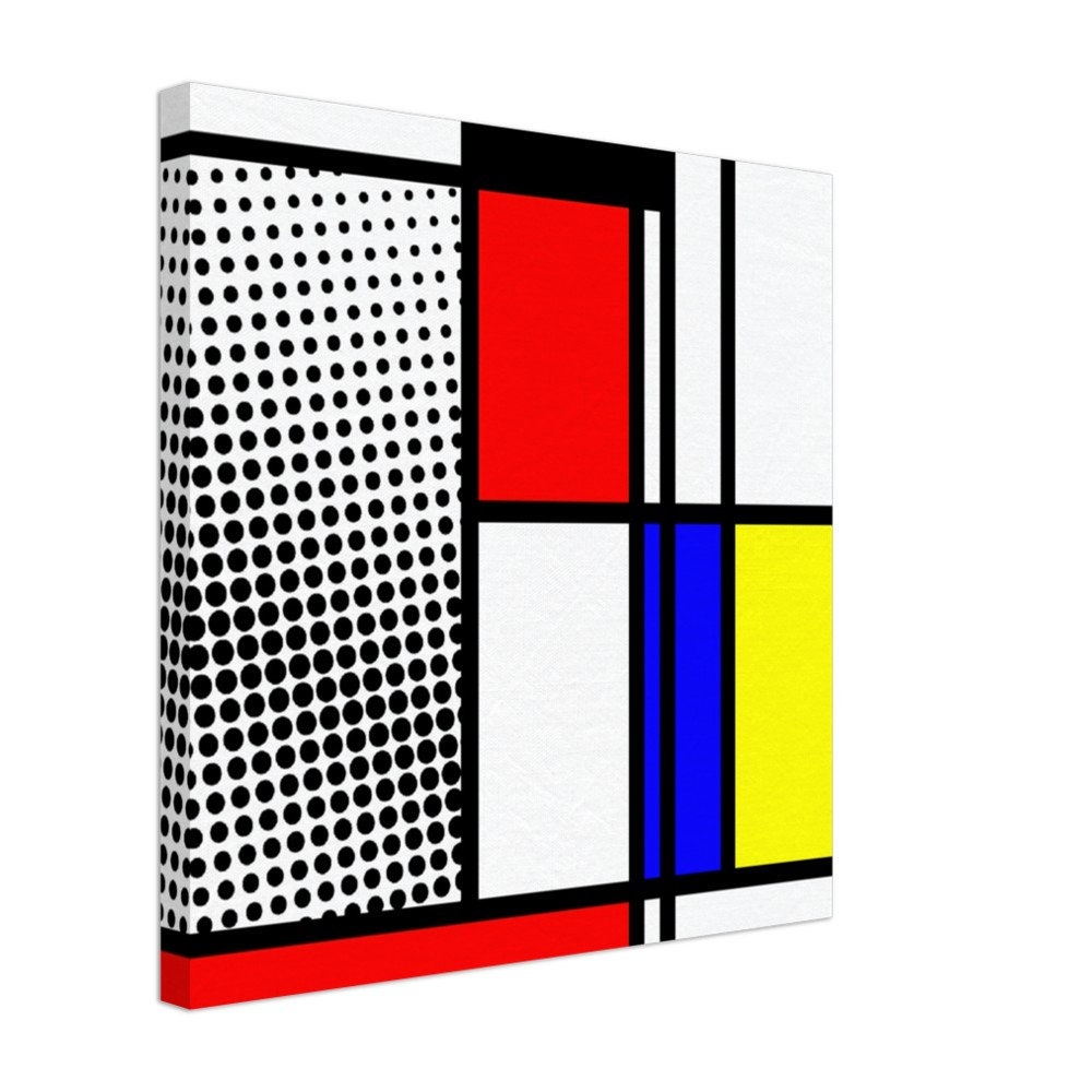 Abstract Geometric Art, Pop Art, Mondrian Style, Modernism, Canvas Art ...