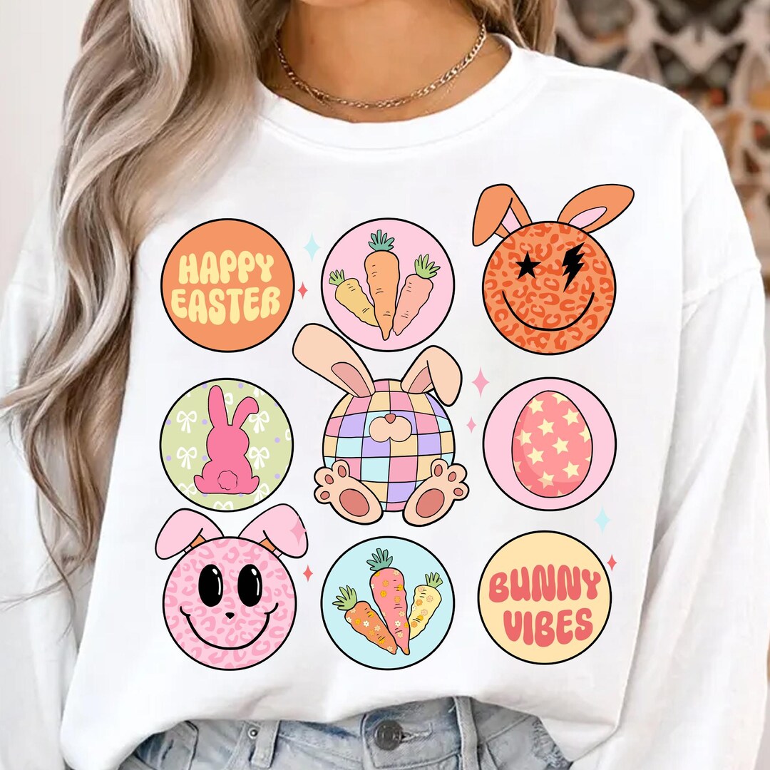 Easter Bunny Smiley Face PNG, Easter Png, Smiley Face Easter Png ...