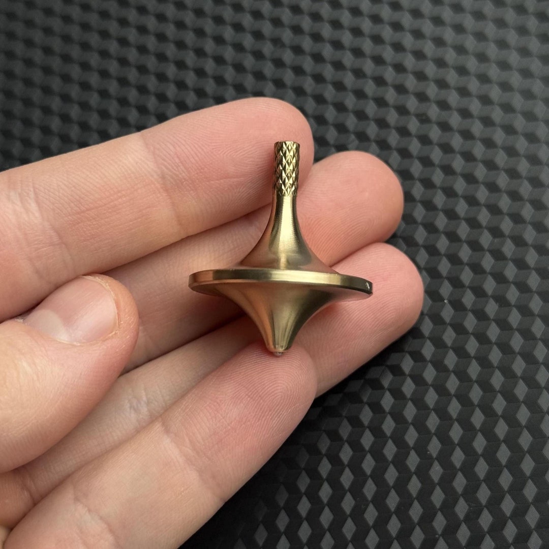 Spinning Top Metal Brass Fidget Toy EDC Haptic Gear Portable Gear - Etsy