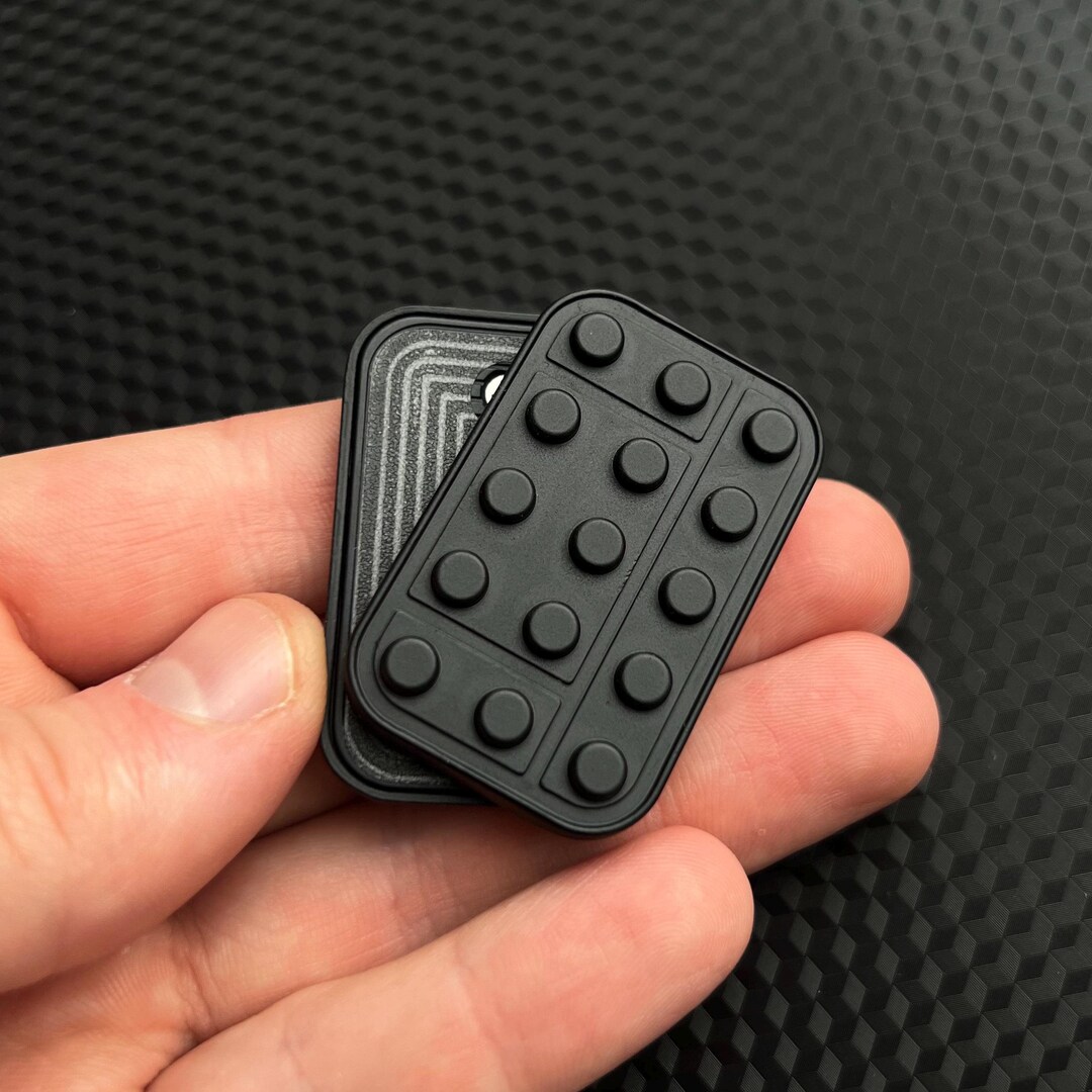 Push Slider Fidget Toy Black Metal Desk Fidget Gift EDC Haptic Gadget ...