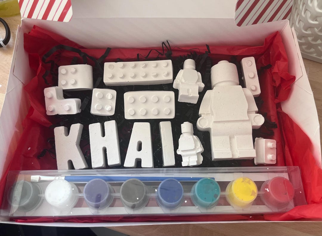 Name and Lego Paint Set - Etsy