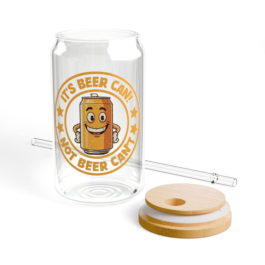 Funny Glass Sipper | 16oz Beer Can Drinking Jar With Straw | Perfect ...