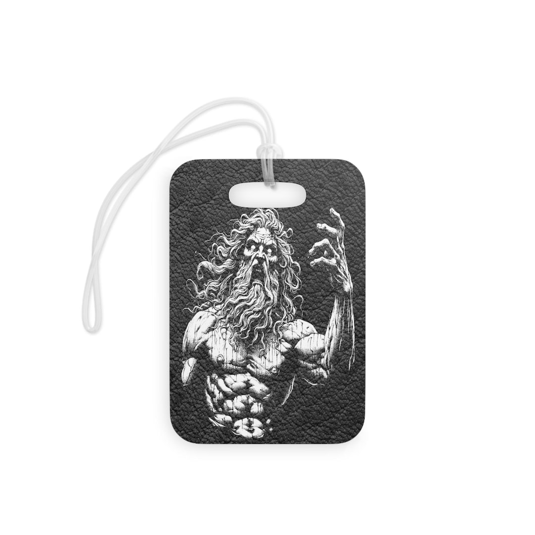 Dark Zeus Luggage Tags - Greek Mythology Travel Gift, Custom ...