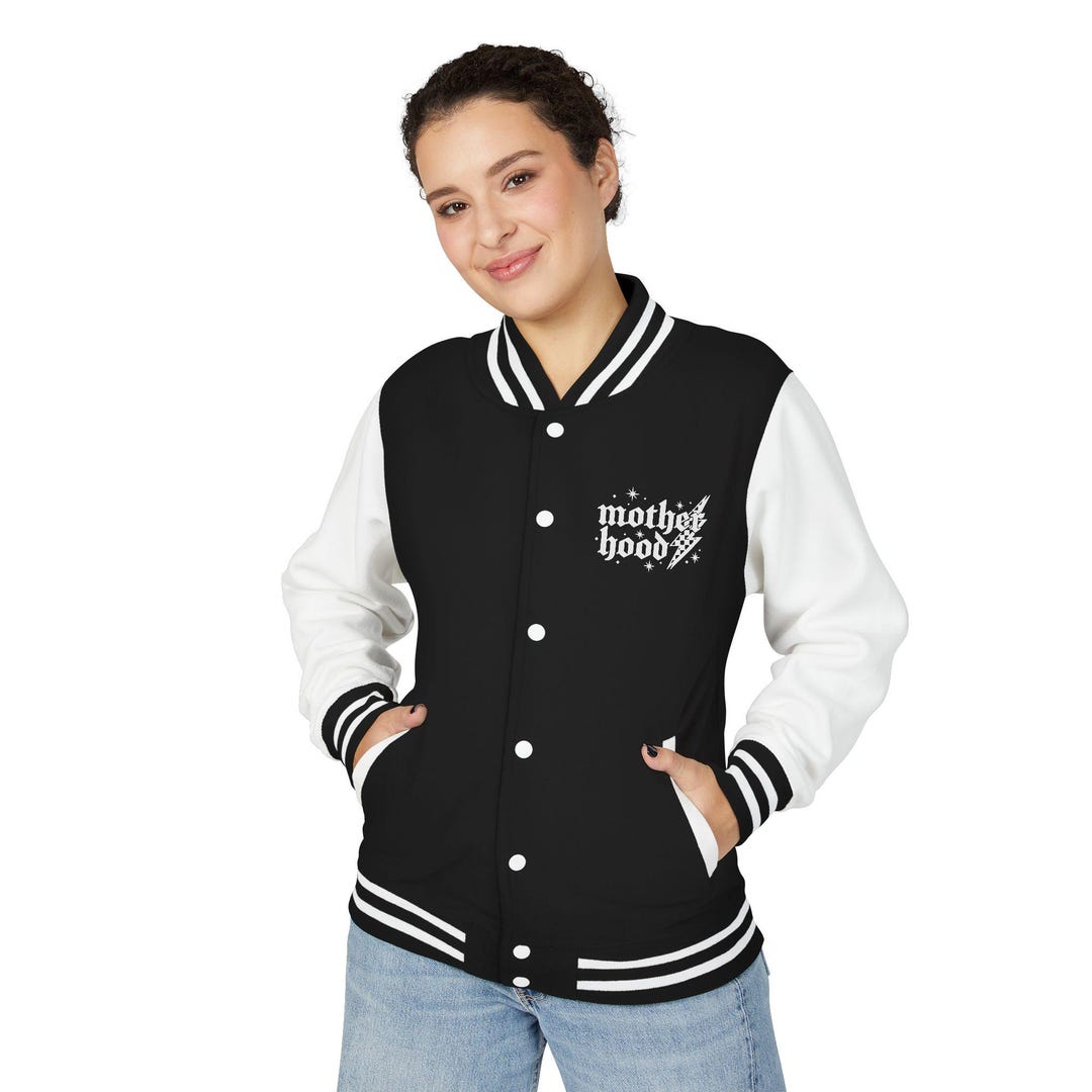 Mother's Day Letterman Jacket, Rocking Mom Life, Trendy Outerwear, Gift ...
