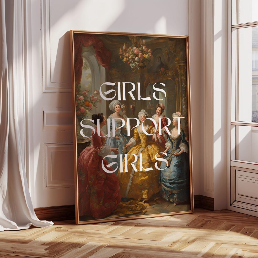 Girls Support Girls Wall Art, Girl Power, Self Love, Boss Lady, Strong ...
