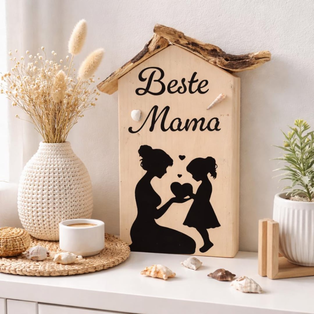 Best Mom Wooden House | Mother Daughter Decor | Mother Gift | Handmade ...
