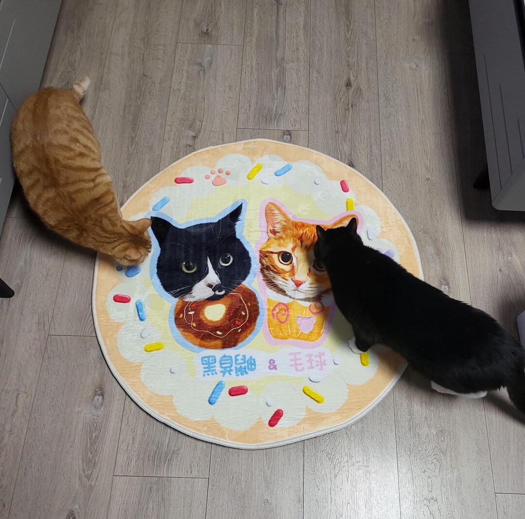 Cartoon Pet Carpet Custom Peripheral Imitation Cashmere Circular Living ...