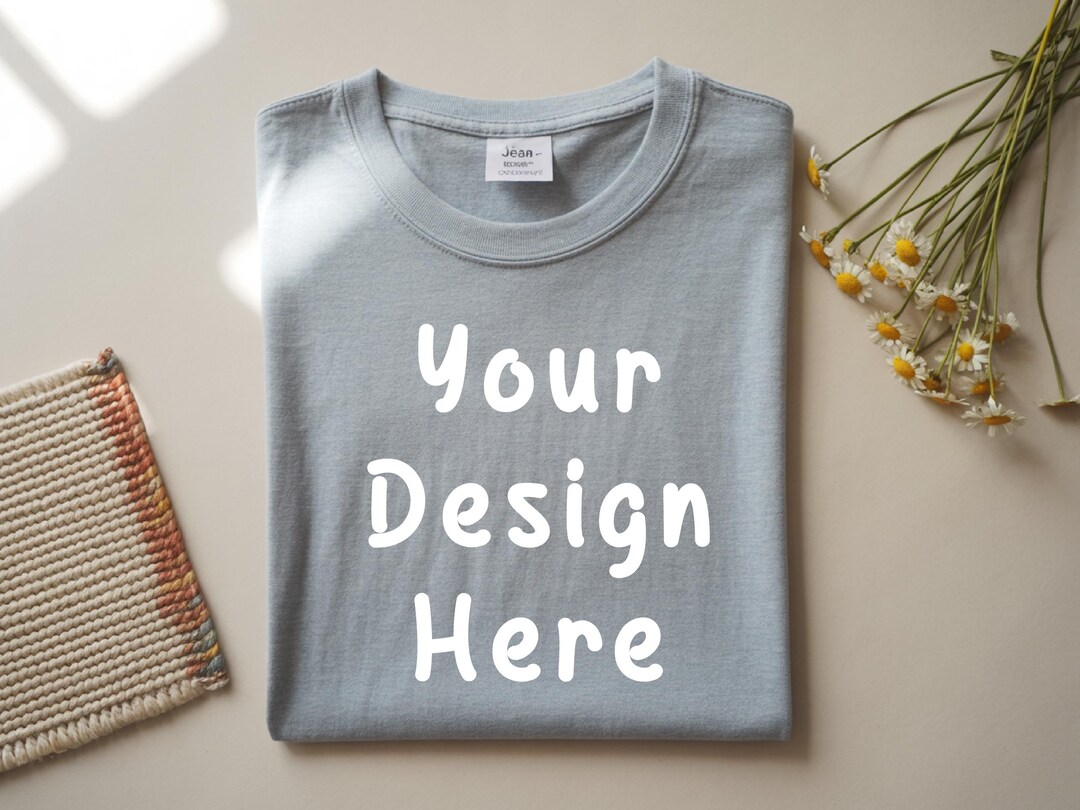 Light Gray Comfort Colors T-shirt Mockup: Bella Canvas (PNG) - Etsy