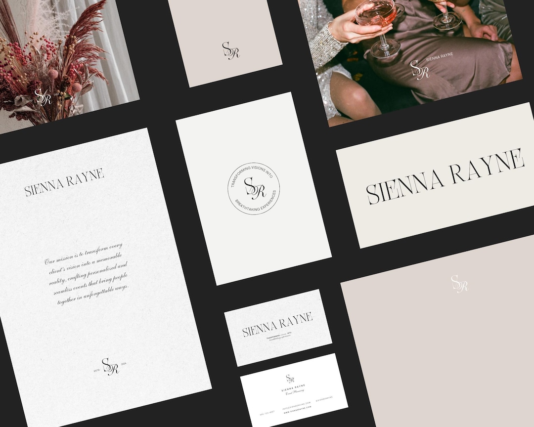 Semi Custom Branding Kit // Premade Branding Package Semi Custom Brand ...