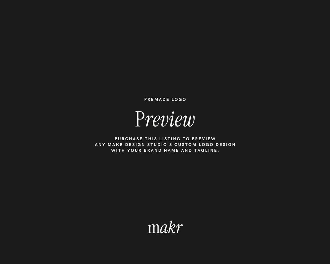 Preview Customized Logo // Text Only Logo, Minimalist Logo, Modern Logo ...