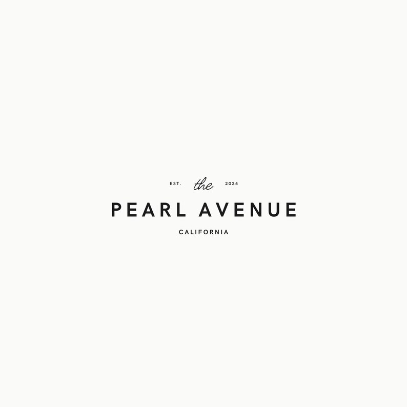 Premade Logo // Custom Logo Design, Text Only Logo, Minimalist Logo ...