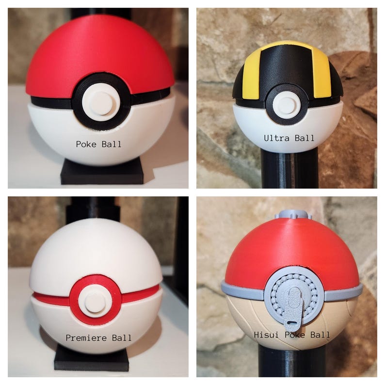 3D Printed Poké Balls – Iconic Pokémon Collectibles - Etsy Canada