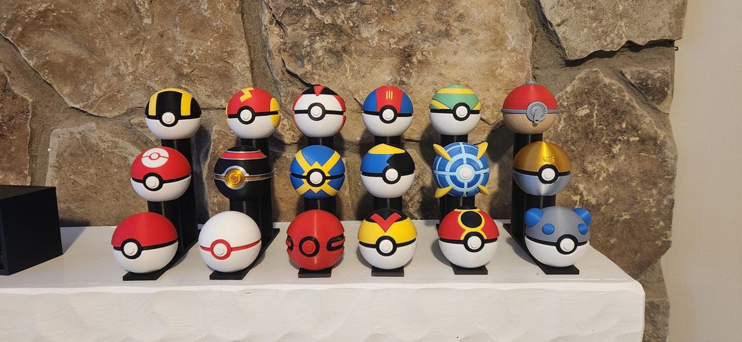 3D Printed Poké Balls – Iconic Pokémon Collectibles - Etsy