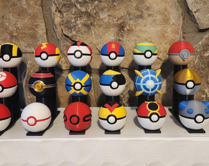 3D Printed Poké Balls – Iconic Pokémon Collectibles - Etsy