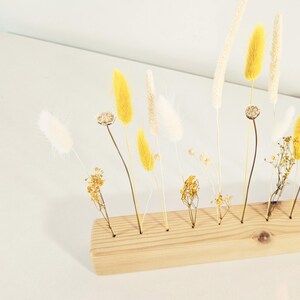 Dried Flower Bar in Yellow and White, Rustic Handmade Floral Décor ...